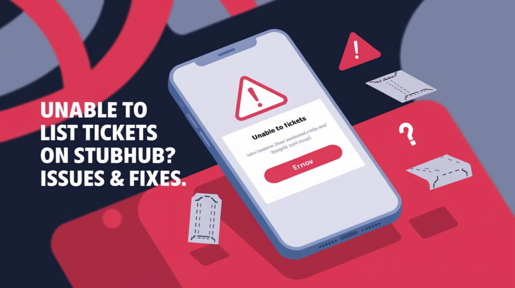 Unable To List Tickets On StubHub? Common Issues & Fixes Unable To List Tickets On StubHub? Common Issues & Fixes